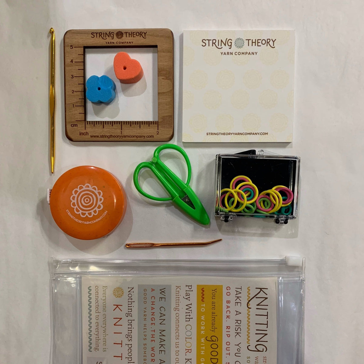 Beginner Knitter Notion Bag — String Theory Yarn Co